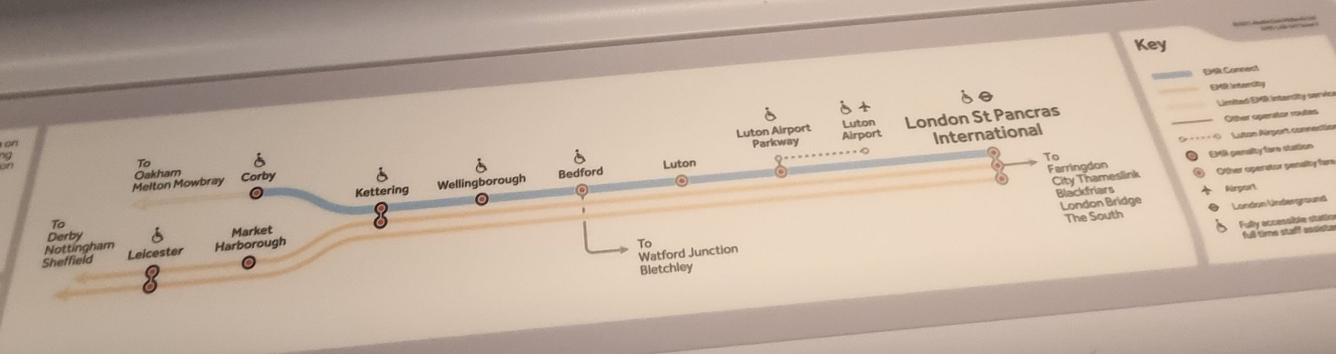 East Midlands train / rail maps