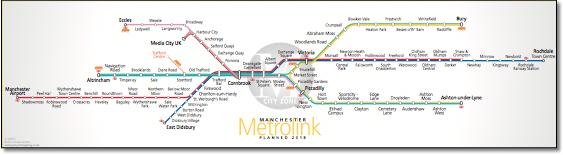 Manchester Metrolink tram map