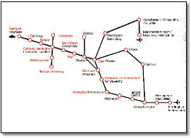 Wales train / rail maps