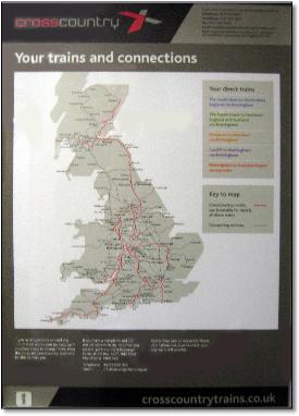 Cross Country train / rail maps